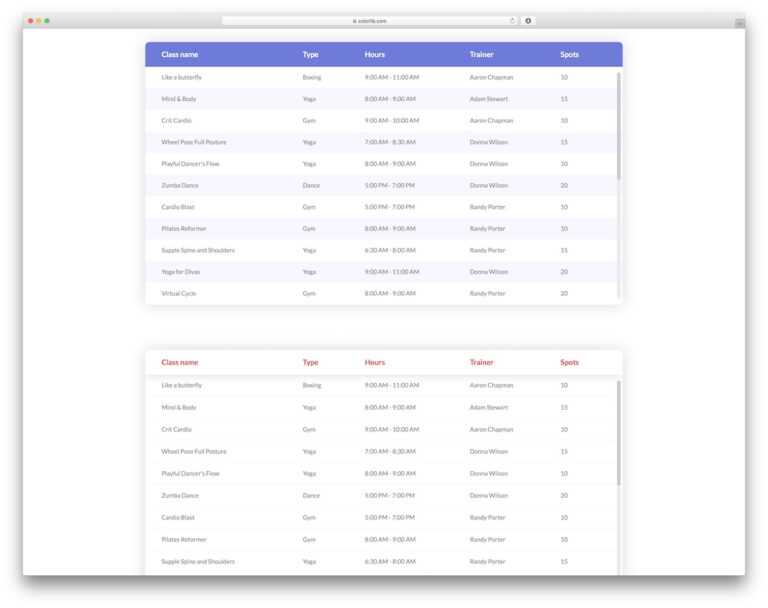 30 Simple Css3 & Html Table Templates And Examples 2019 with Html ... 30 Simple Css3 & Html Table Templates And Examples 2019 with Html ...