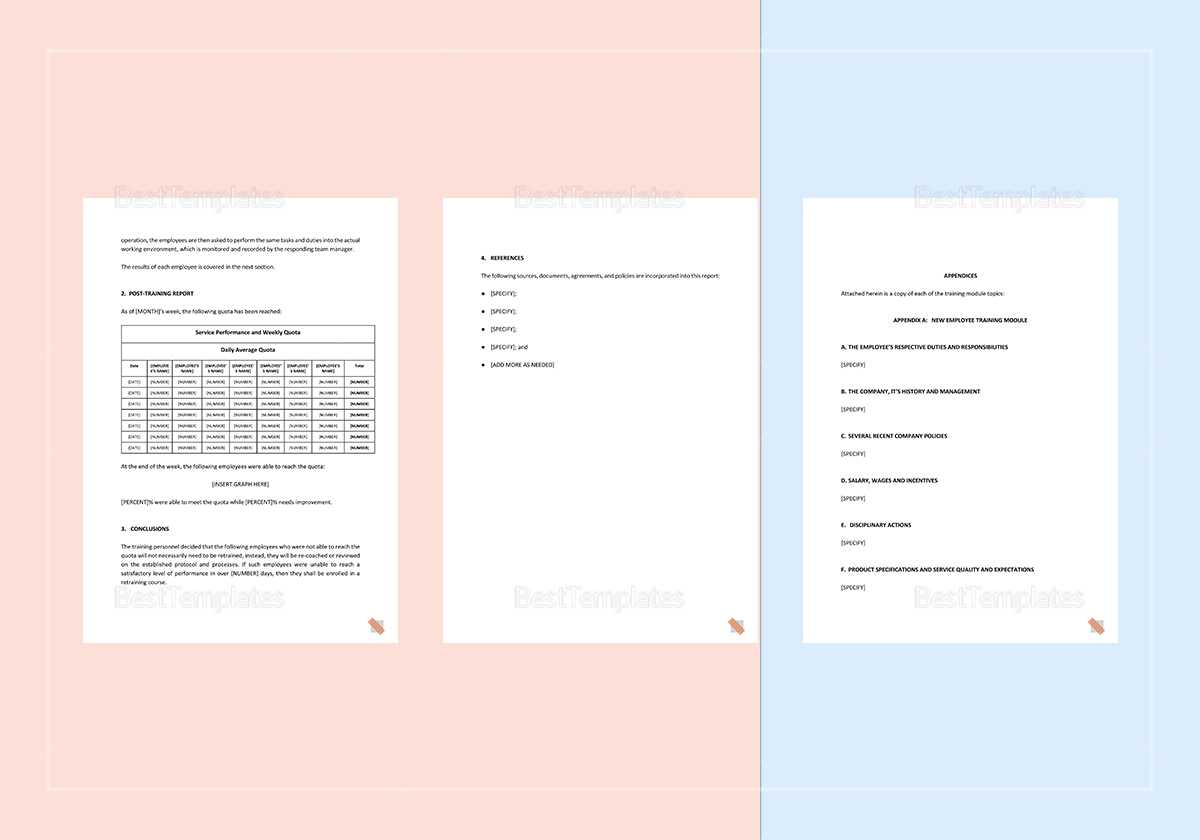 After Training Report Template CUMED ORG